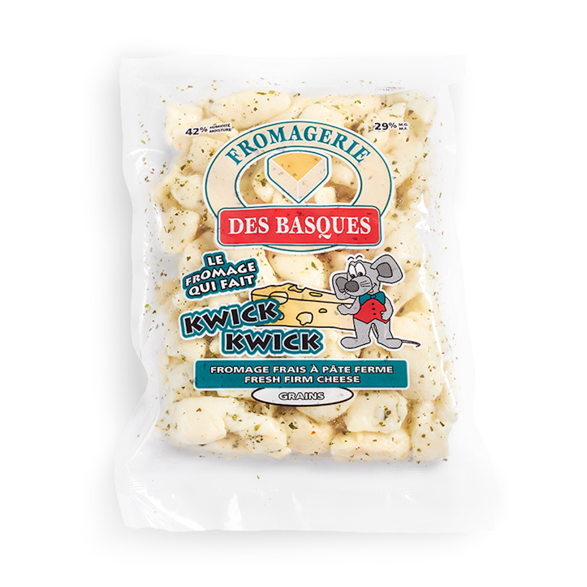 Cheddar des Basques Kwick Kwick en Grains aux Fines Herbes | Fromages d'ici