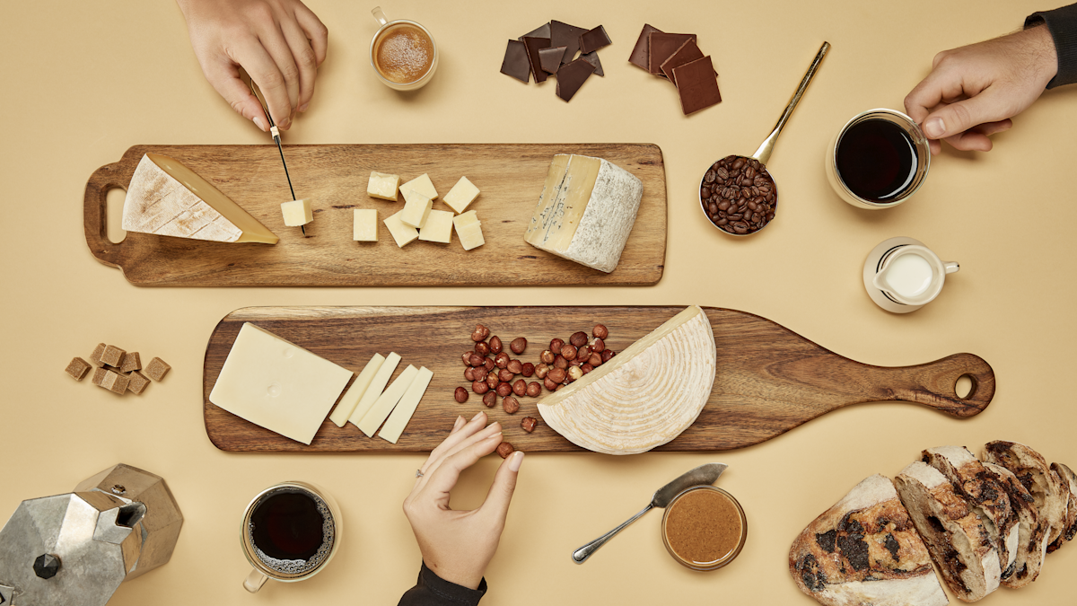 Plateau de fromages accompagné de café | Fromages d'ici