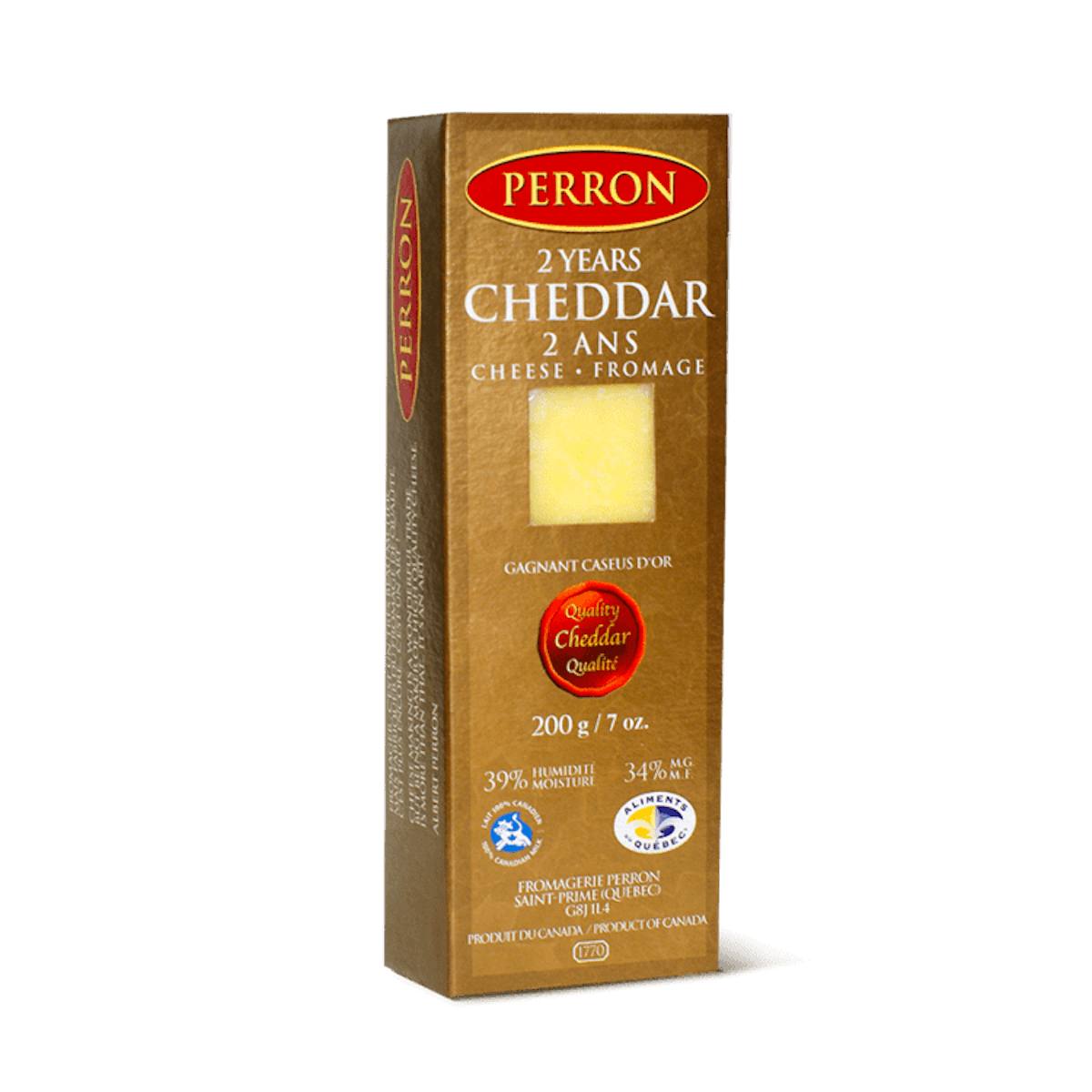 Cheddar Perron Vieilli 2 ans | Fromages d'ici