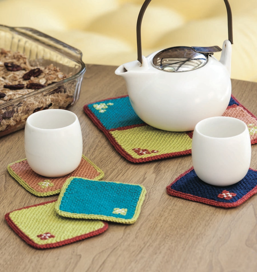 Mod Square Trivet & Coasters | Little Looms Library