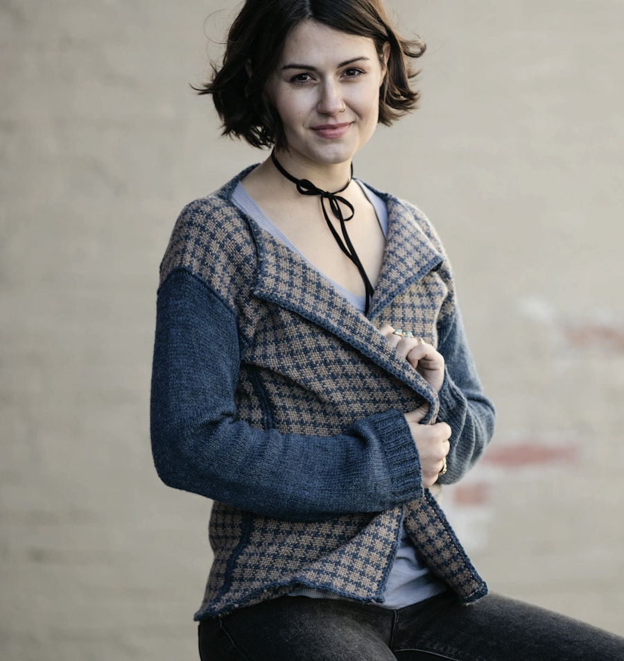 Checkered Cardigan | Little Looms Library