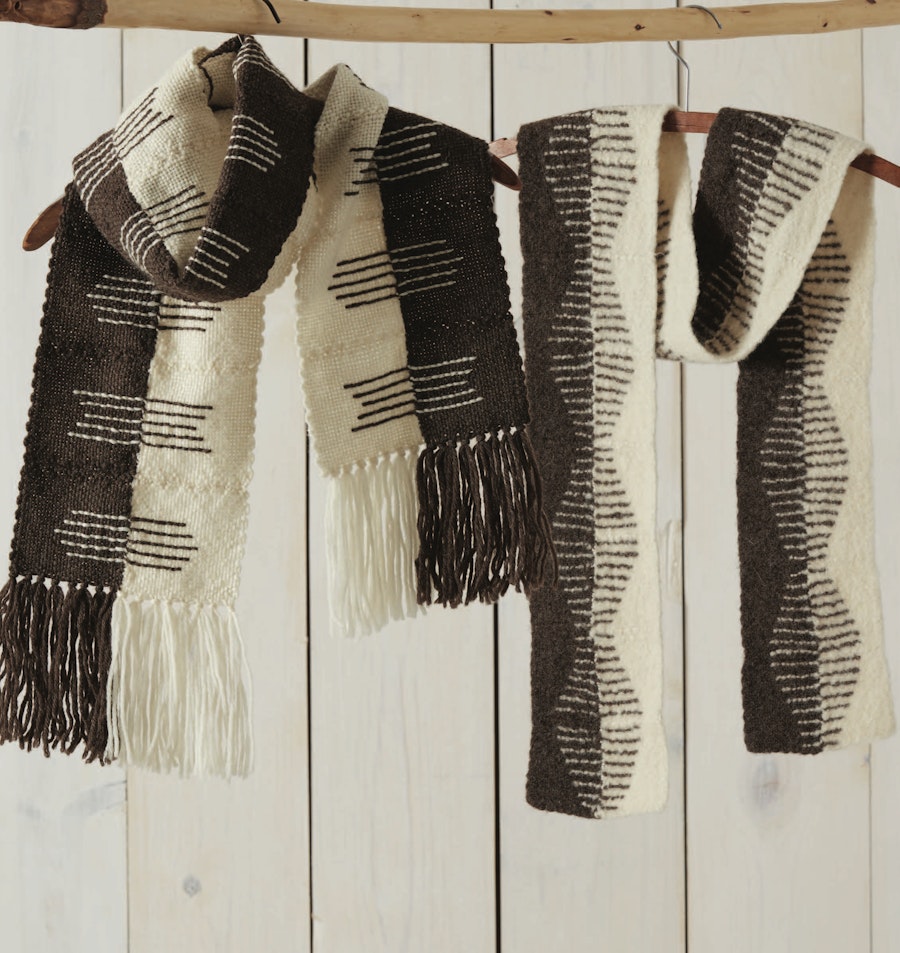 Geometric Wave Scarves | Little Looms Library