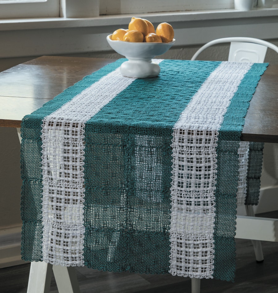 Linen Lattice Table Runner | Little Looms Library