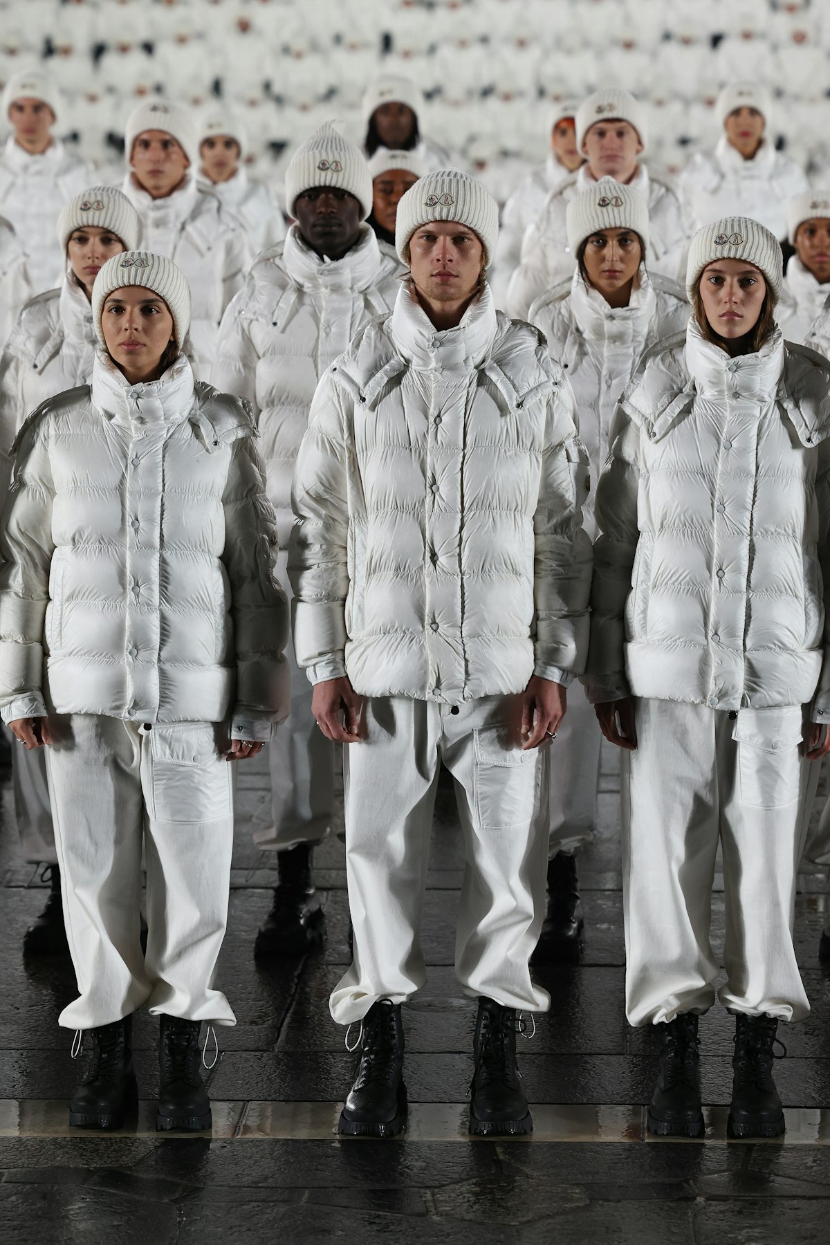 The event for Moncler's 70th anniversary in Piazza Duomo