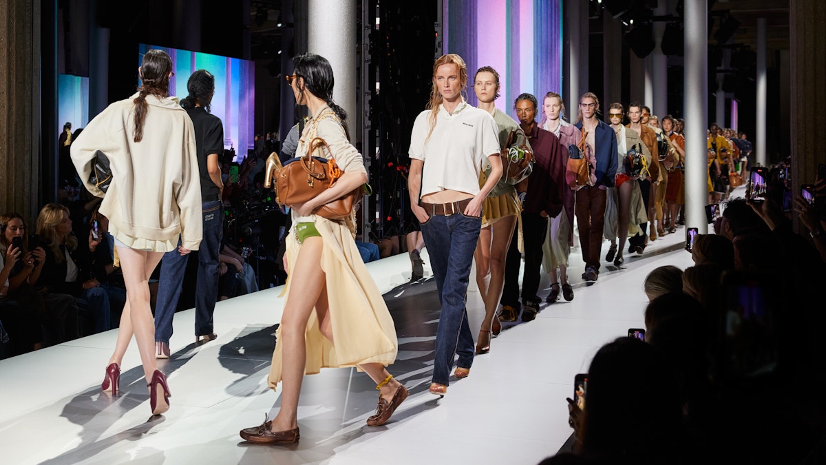 Miu Miu presents spring summer 2024 collection at the Palais d'Iéna