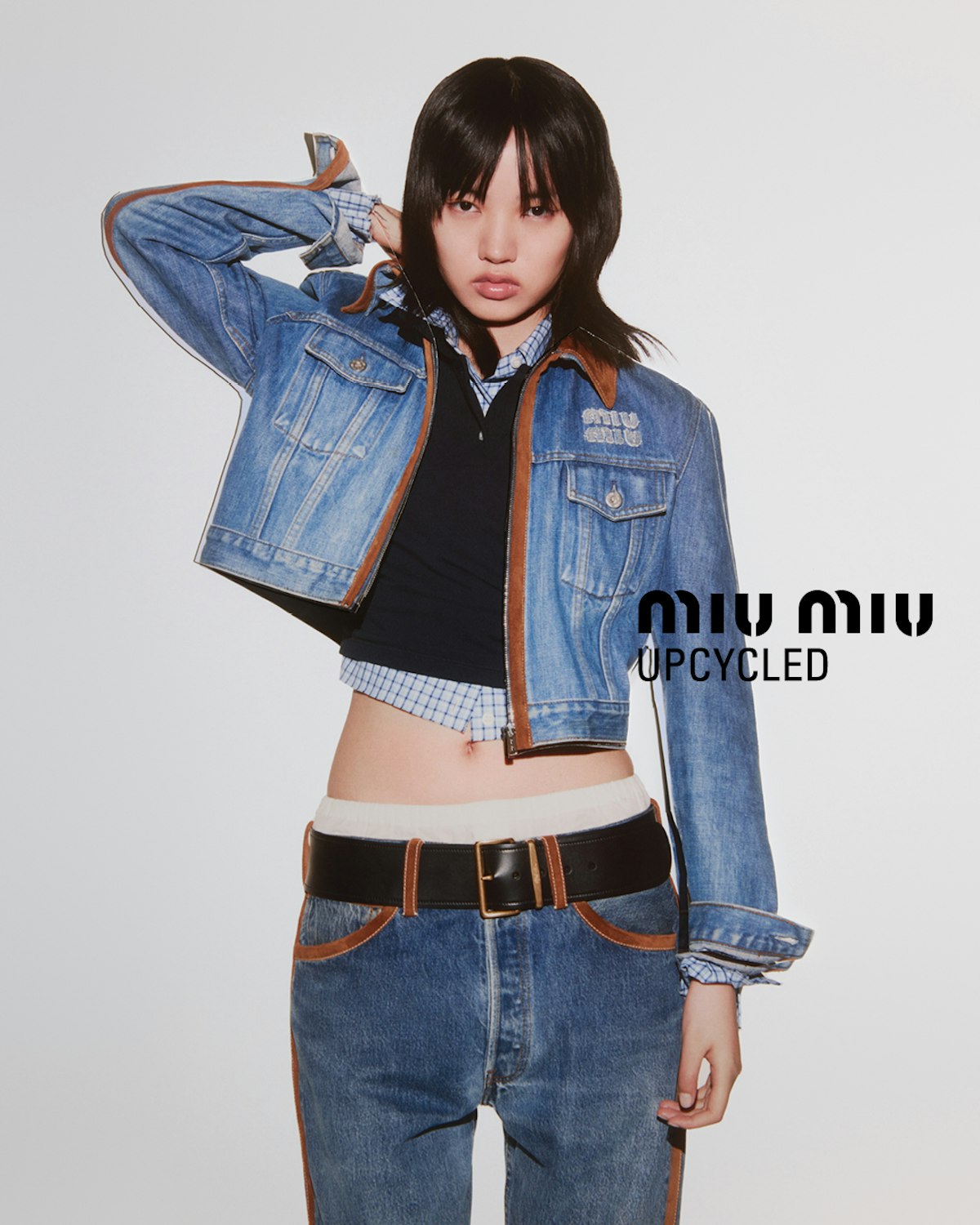 Miu Miu Denim Top Triangle