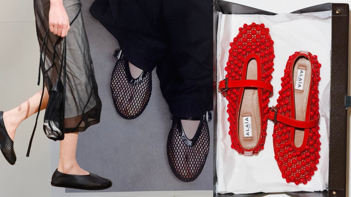 Mesh flat shoes have landed in the fashion world