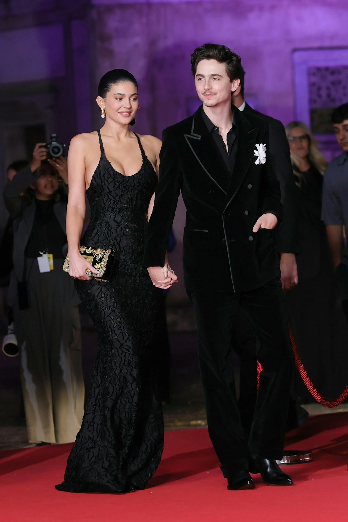 Kylie Jenner and Timothée Chalamet Make Red Carpet Debut in Rome