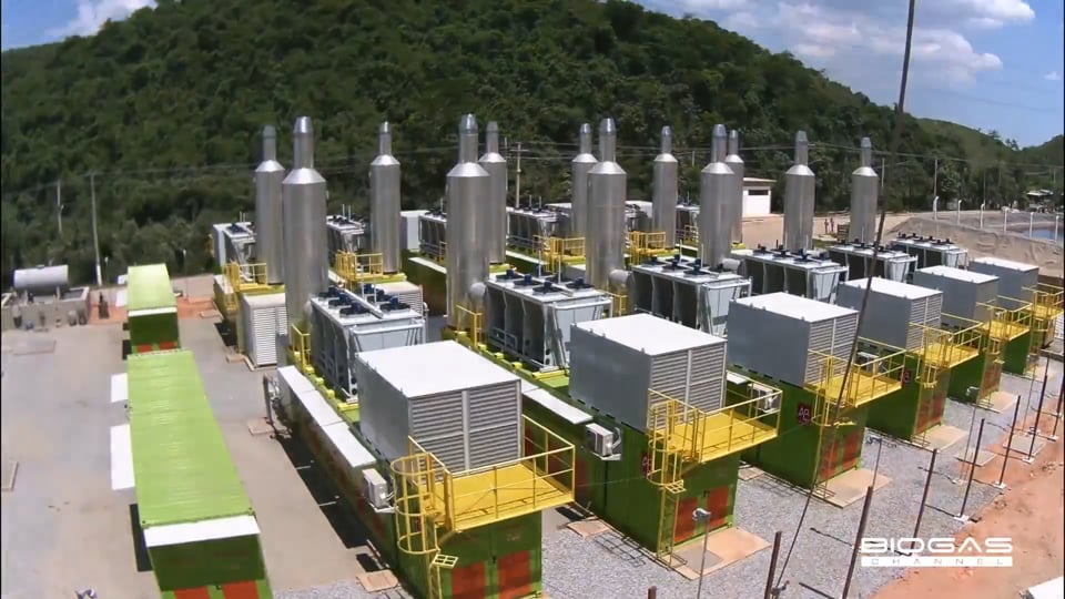 Construction phases of the biogas plant installed in the Nova Iguaçu ...