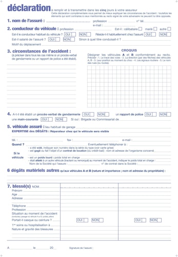 Constat amiable : comment bien le remplir, constat amiable