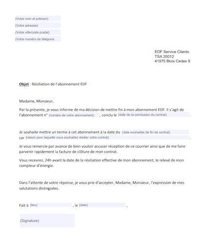 Comment résilier un abonnement EDF ? - Ekie