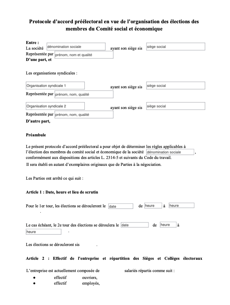 Protocole d'accord préélectoral : voici les clés ! - Ekie