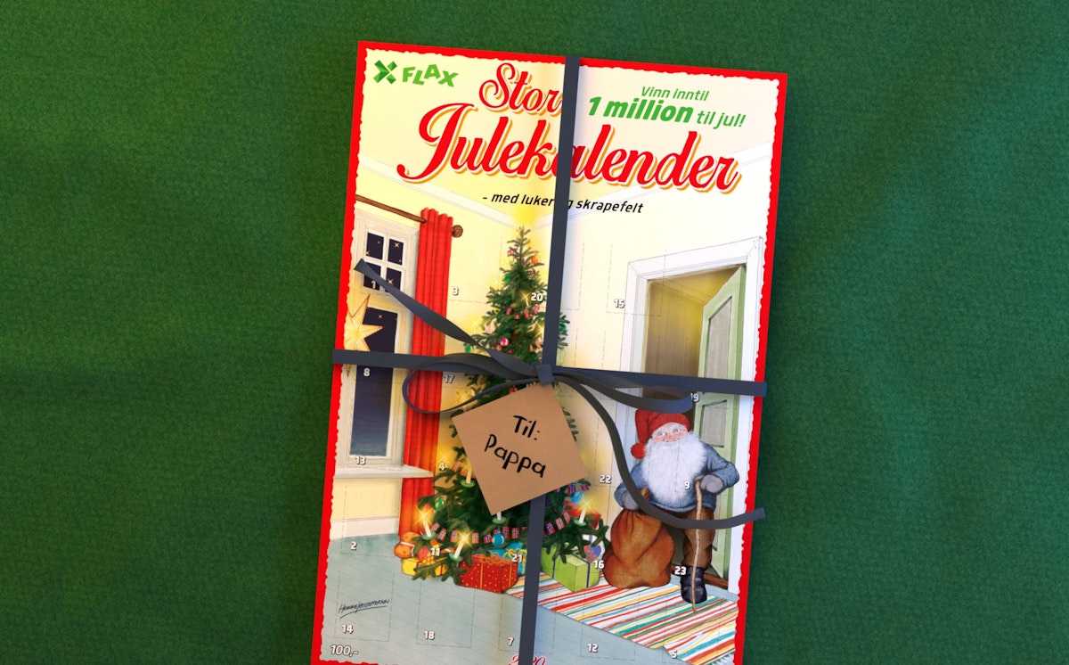 Gi en Flax Julekalender på farsdagen - Norsk Tipping