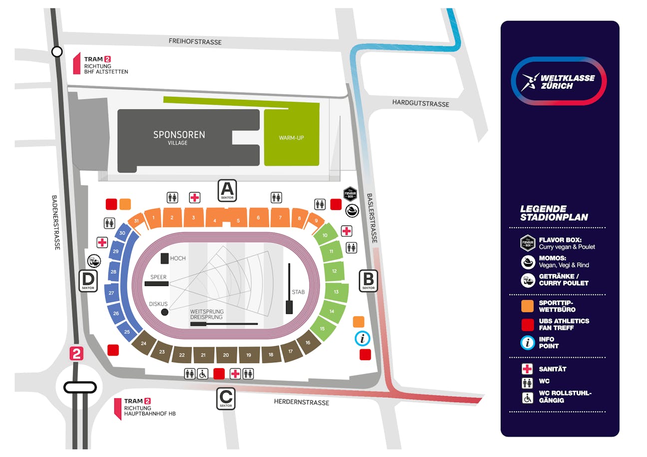 Besucher im Stadion Letzigrund - Weltklasse Zürich