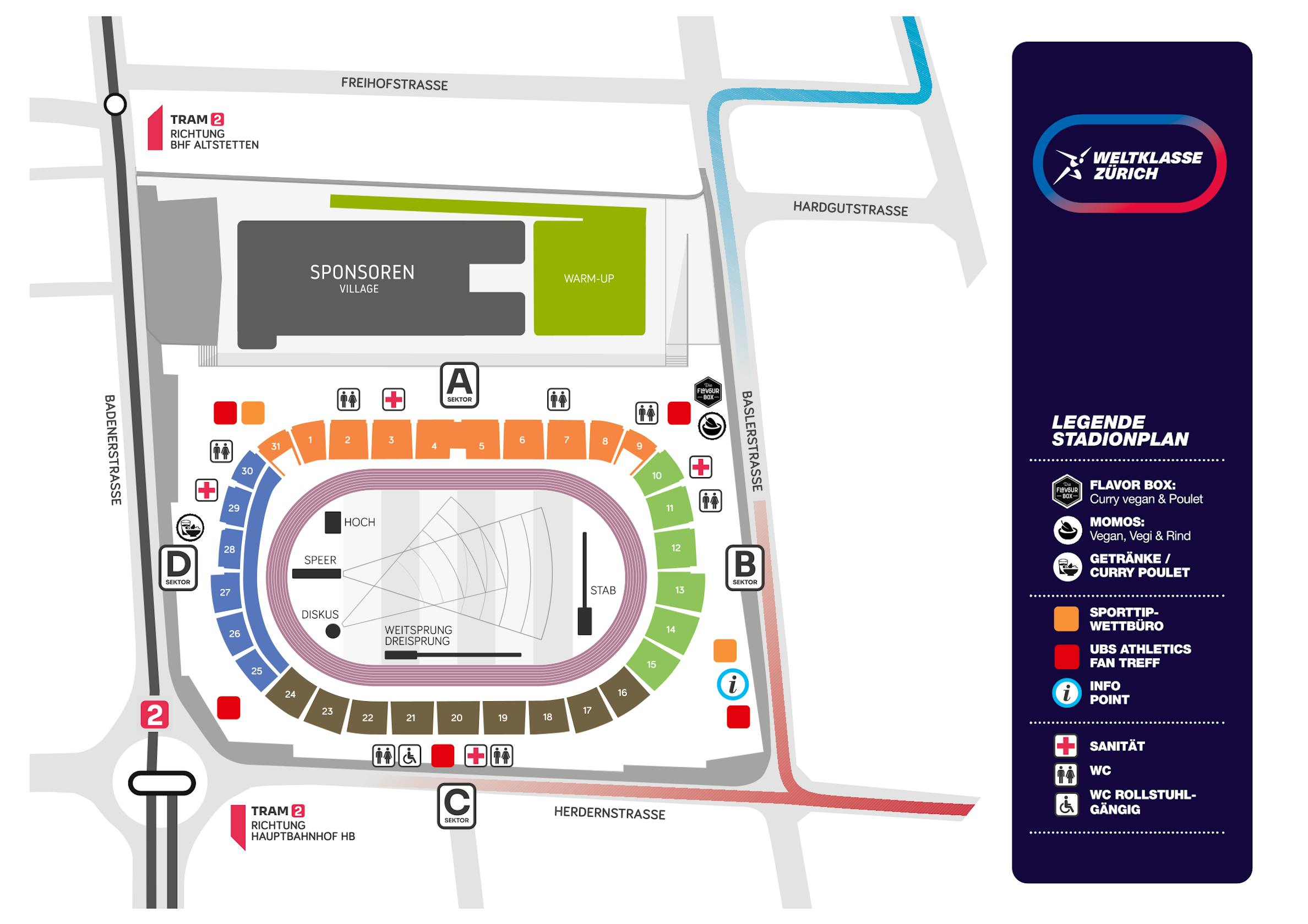 Besucher im Stadion Letzigrund - Weltklasse Zürich