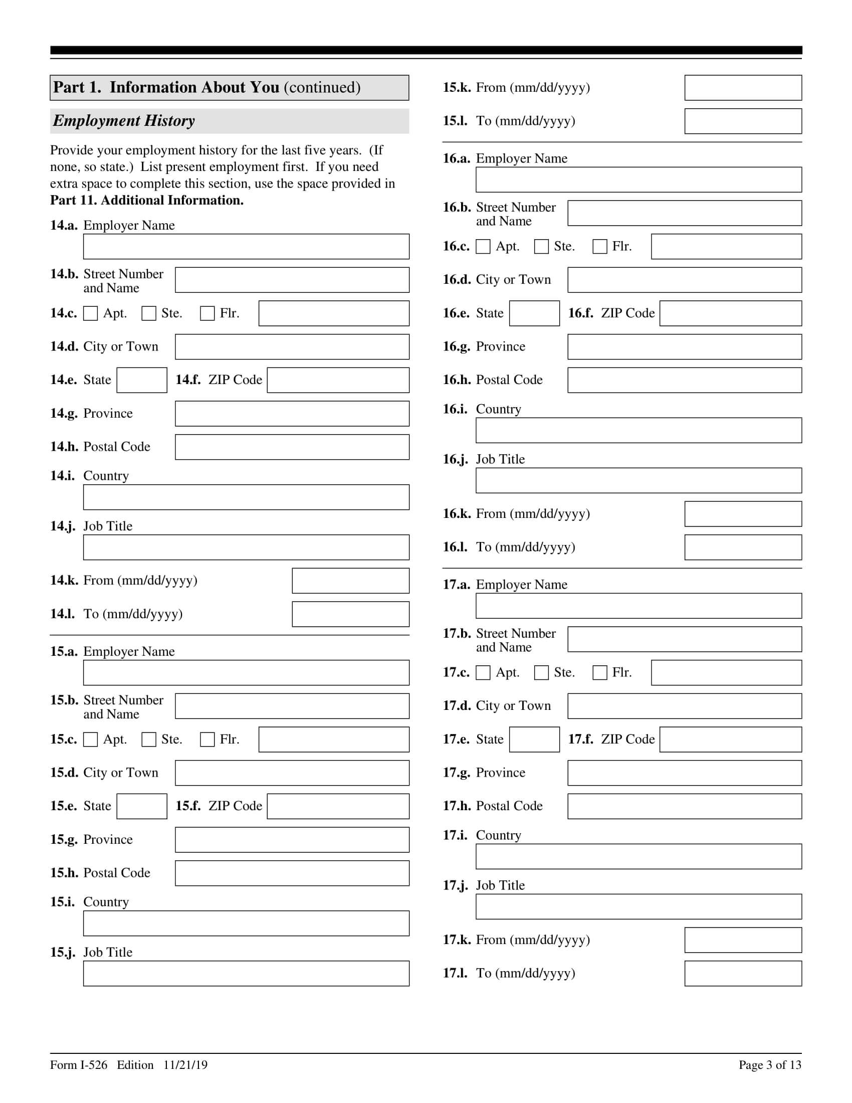 Form I-526 | Immigrant Petition by Alien Entrepreneur | USA ... Form I-526 | Immigrant Petition by Alien Entrepreneur | USA ...