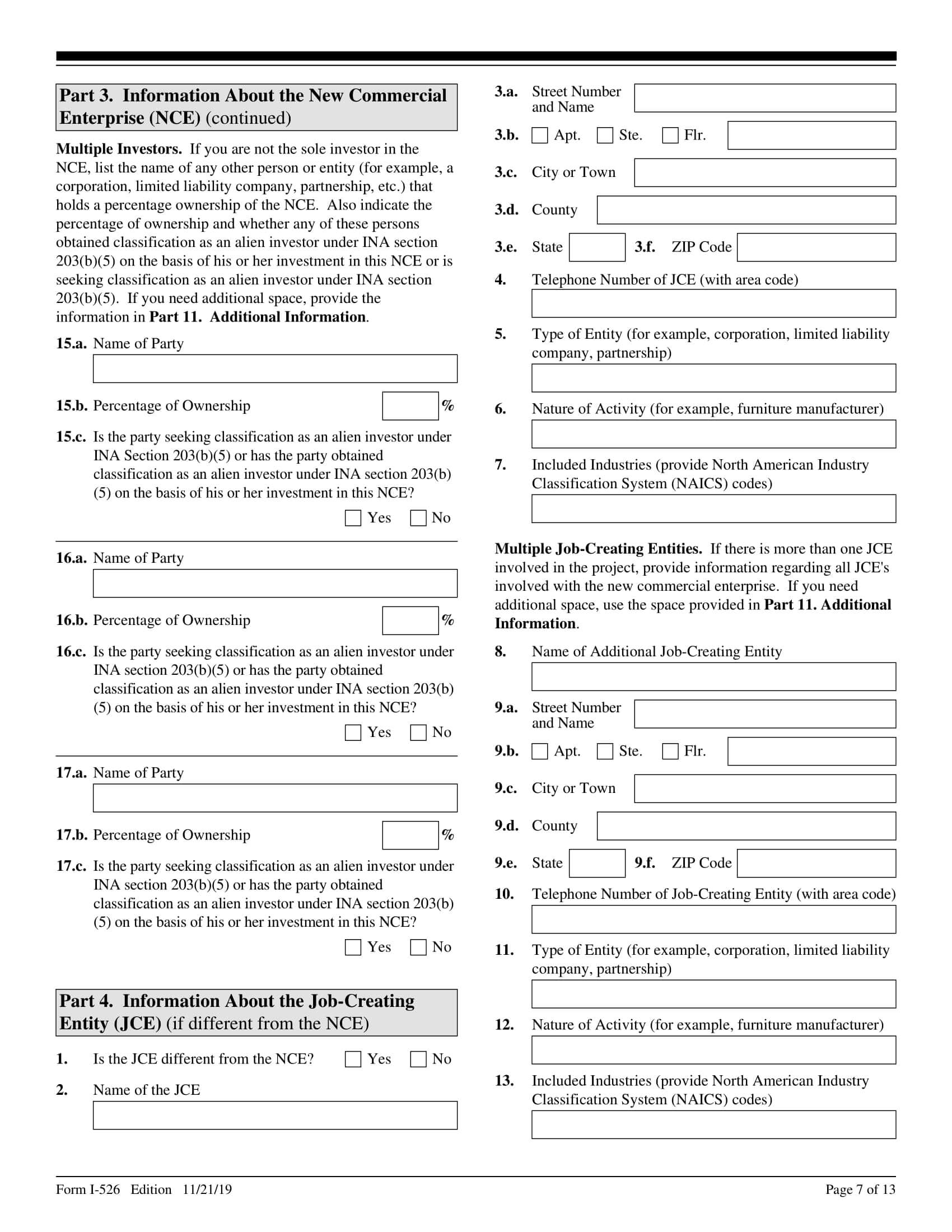 Form I-526 | Immigrant Petition by Alien Entrepreneur | USA ... Form I-526 | Immigrant Petition by Alien Entrepreneur | USA ...