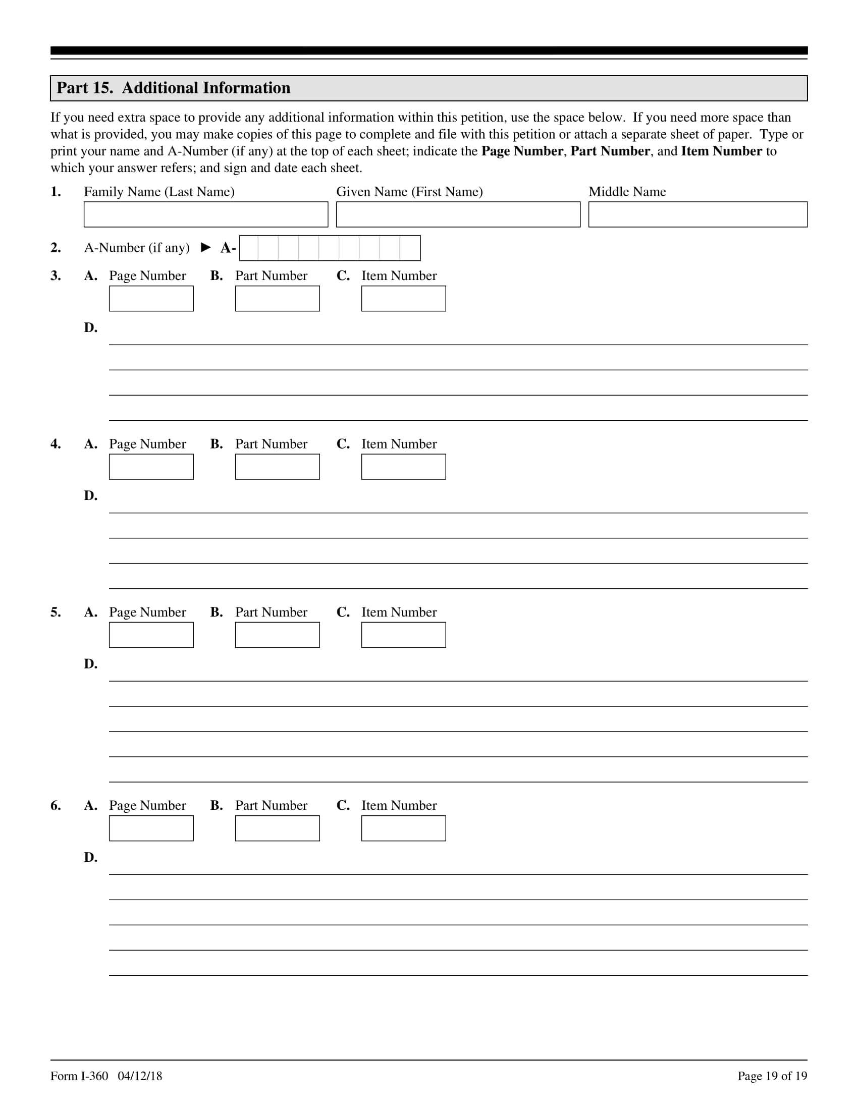 Formulario I-360 | Petition for Amerasian, Widow(er), or Special ... Formulario I-360 | Petition for Amerasian, Widow(er), or Special ...