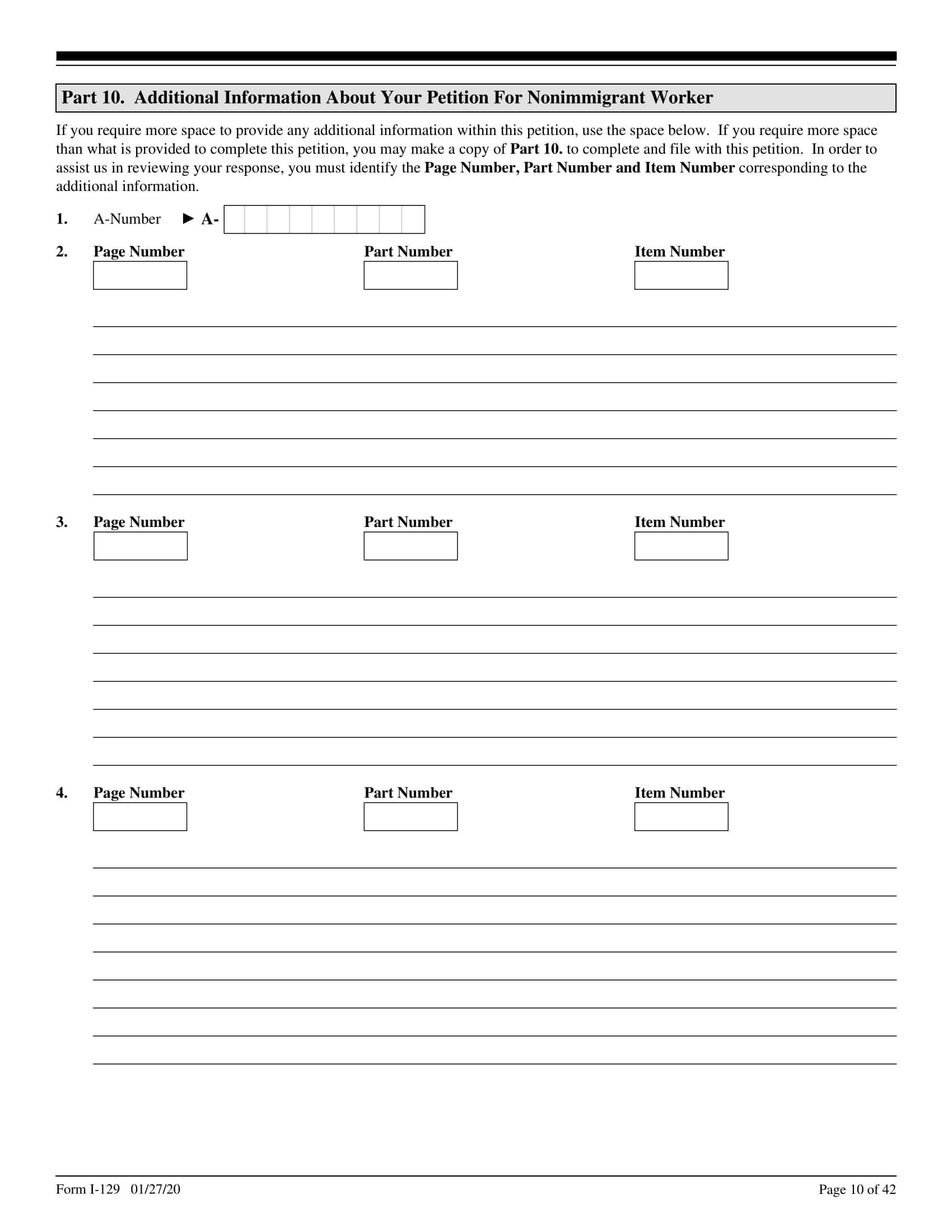 Formulario I-129 | Petición de Trabajador No Inmigrante | USA ...