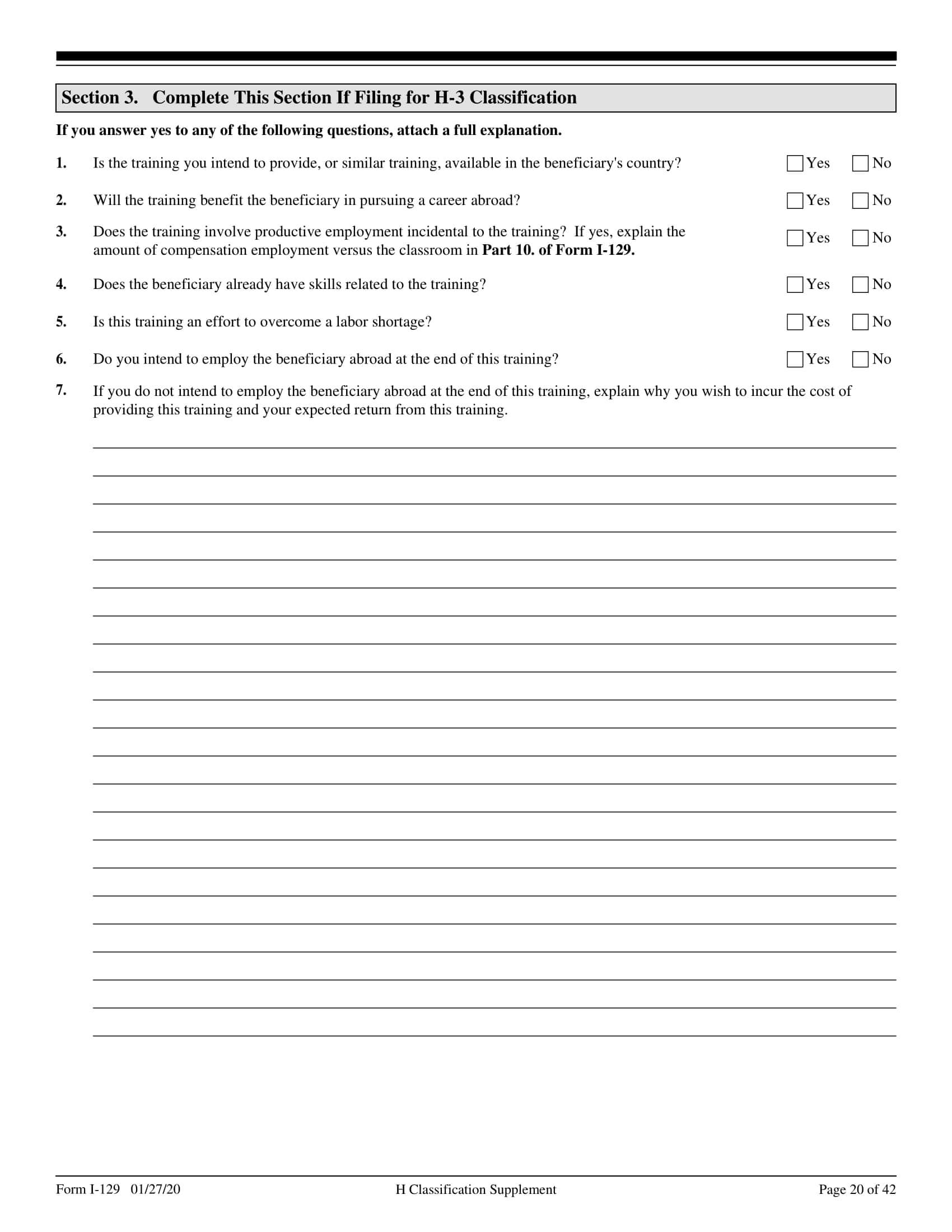 Formulario I-129 | Petición de Trabajador No Inmigrante | USA ...