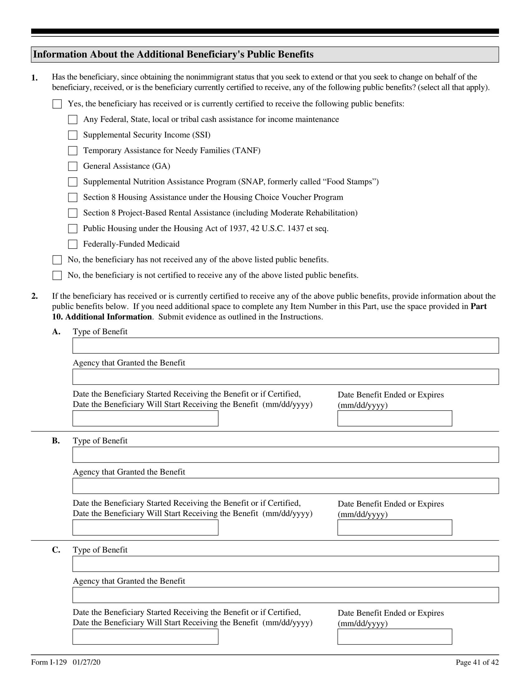 Form I-129 | Petition for a Nonimmigrant Worker