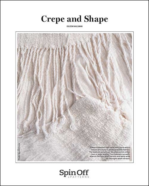 Crepe and Shape | Article PDF + WIF | Spin Off Library