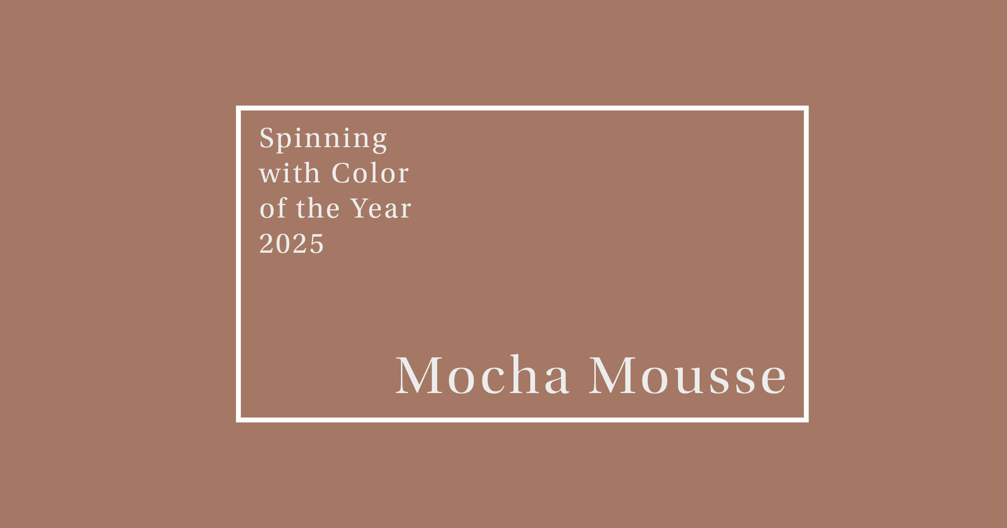 Spinning the 2025 Pantone Color of the Year: Mocha Mousse | Spin Off