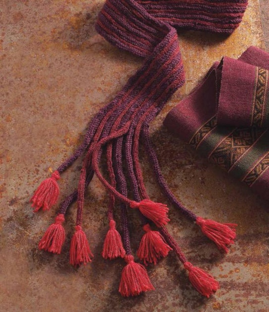 A Peruvian Tasseled Scarf to Knit Pattern | PieceWork Library