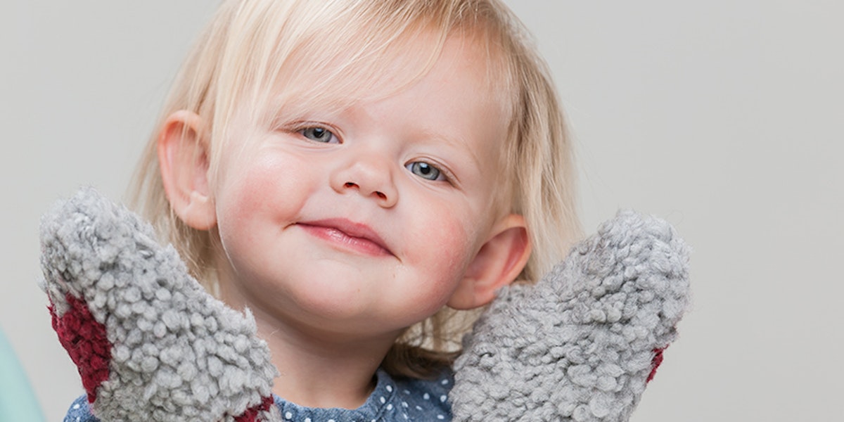 Discover Buff Knitting: Heart in Hand Buff Mittens for a Child | PieceWork