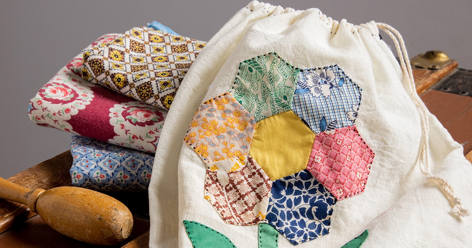 A Maker’s Marks: The Hexagon-Flower Mending Bag | PieceWork