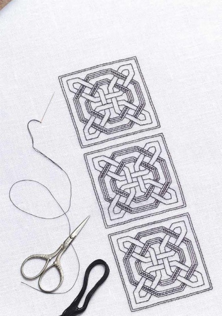 A Moorish Motif to Embroider in Double Running Stitch Pattern ...