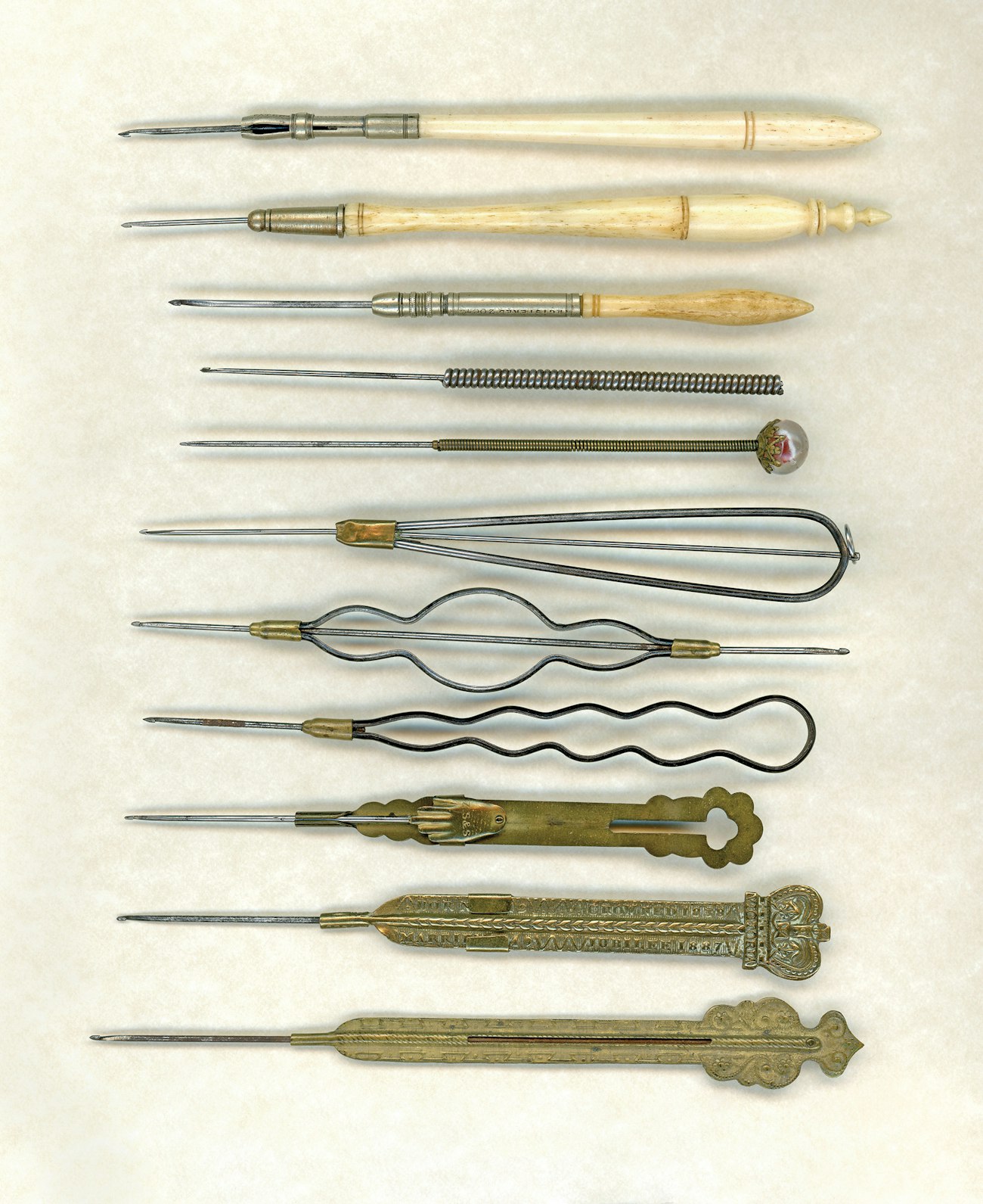 Mid Nineteenth Century British Crochet Hooks PieceWork mid-nineteenth-century-british-crochet-hooks-piecework
