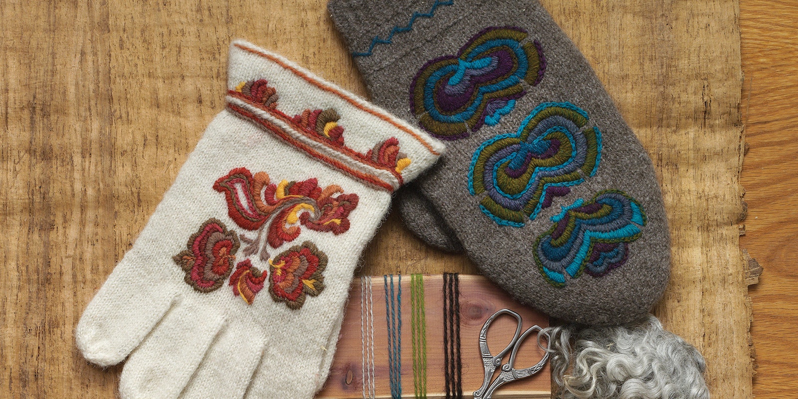 Spice Up a Basic Knitted Hand Covering with Norwegian Embroidery ...