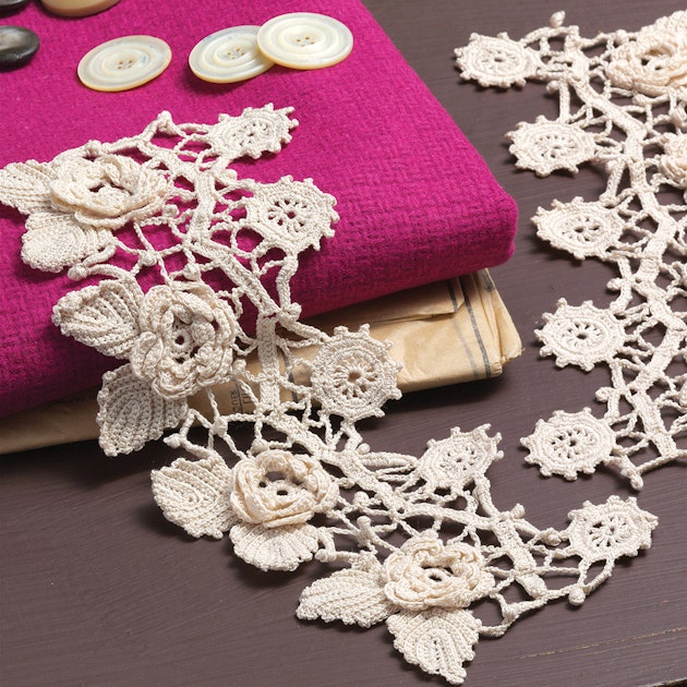 Irish Crochet Cuffs to Make Pattern | PieceWork Library