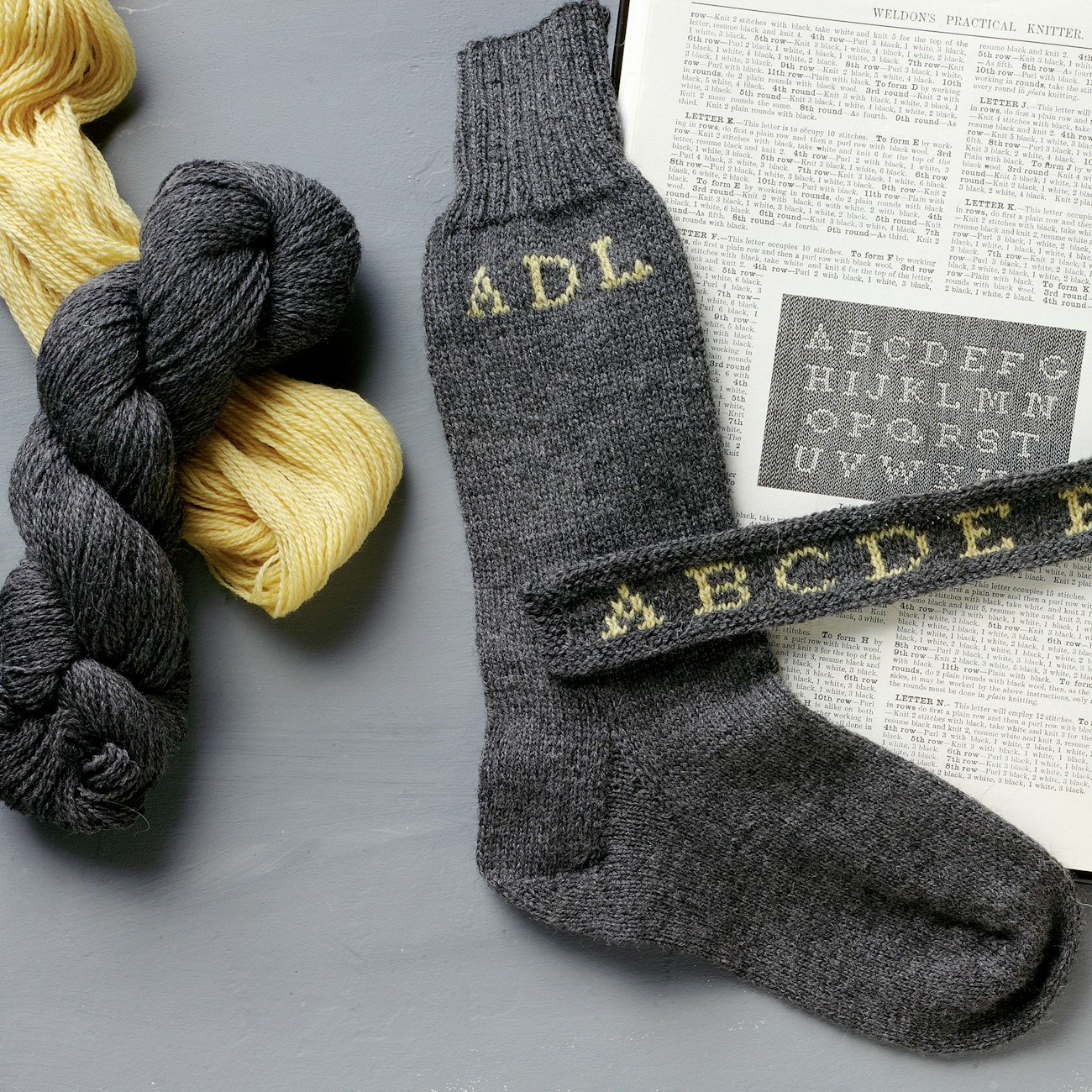 A Pair of Gentlemen’s Monogrammed Socks from Weldon’s | PieceWork