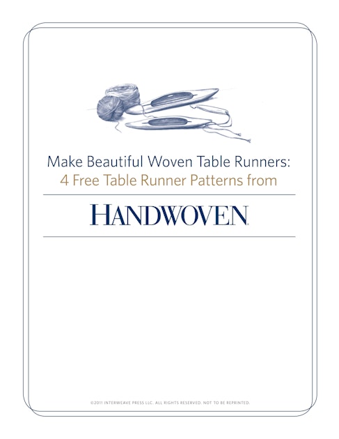 4 Free Woven Table Runner Patterns | Handwoven Library