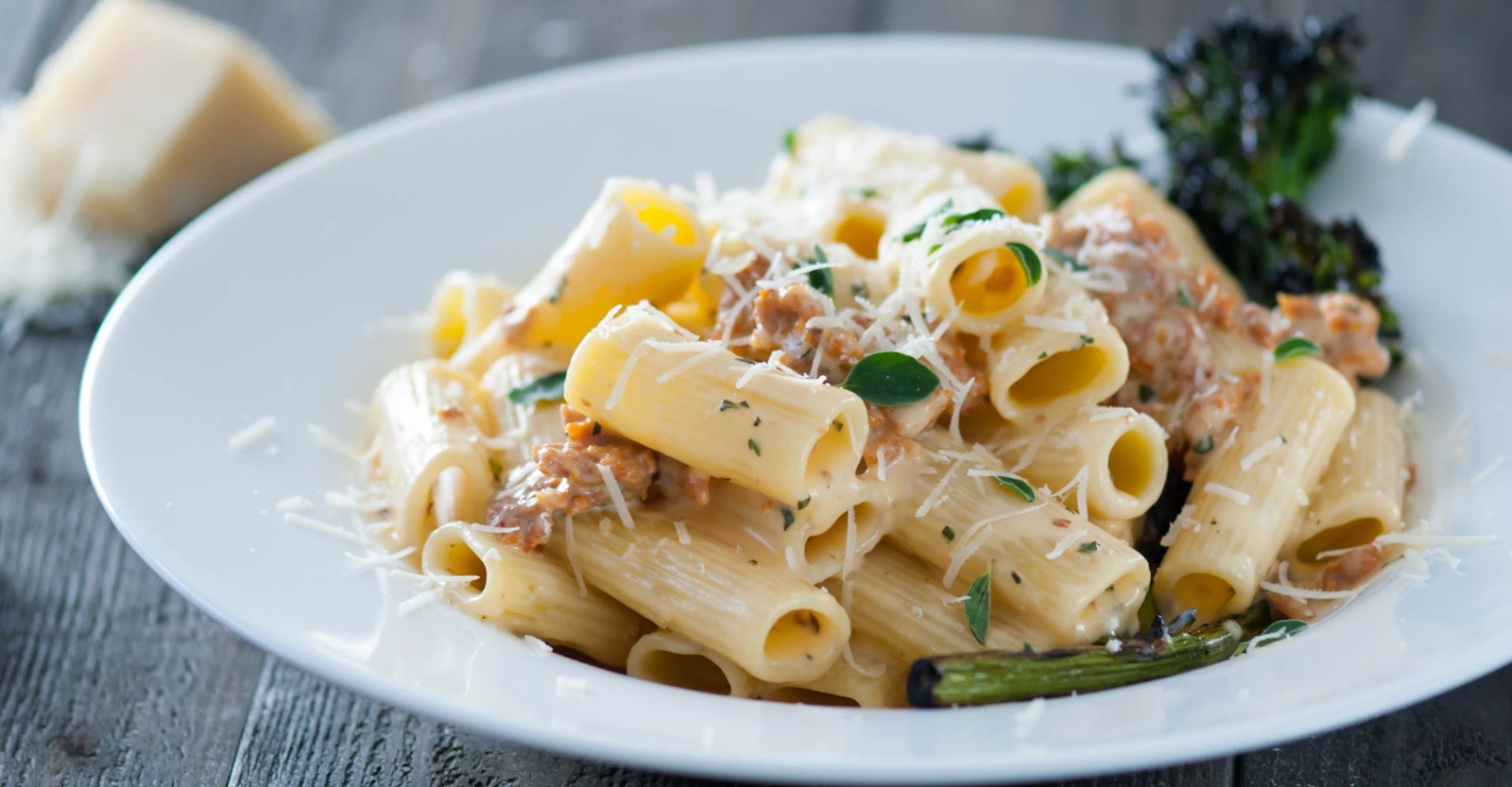 Rigatoni and Cheese with Sausage and Grilled Broccoli Rabe Recipe ...