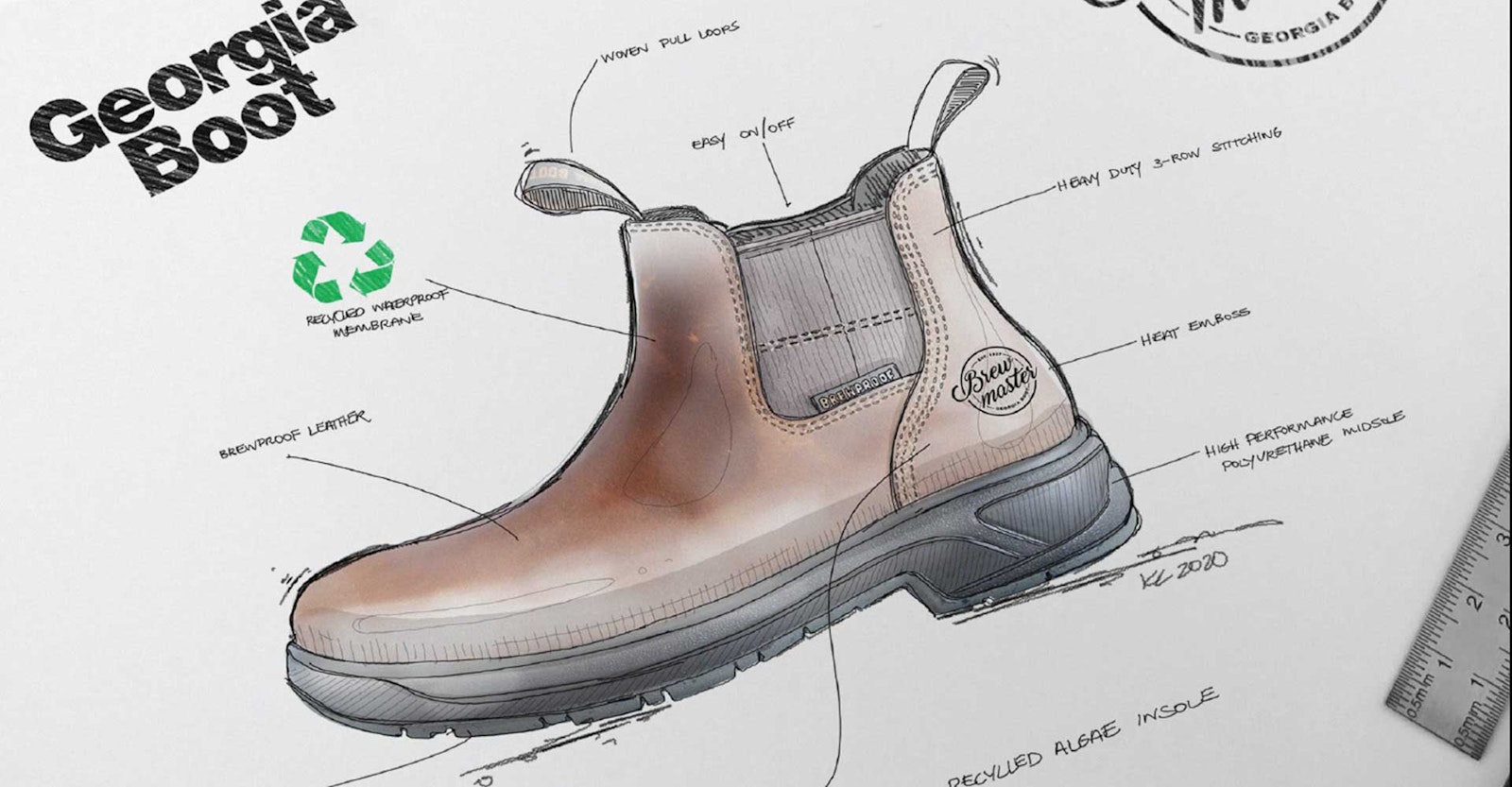 Work Boots Drawing