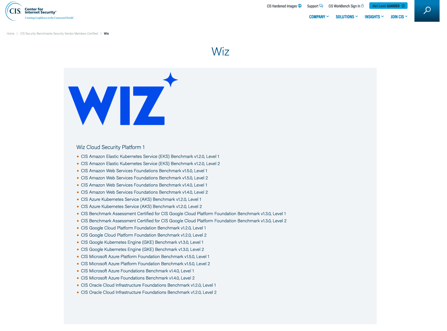 Wiz: First agentless cloud security vendor to attain CIS SecureSuite ... Wiz: First agentless cloud security vendor to attain CIS SecureSuite ...