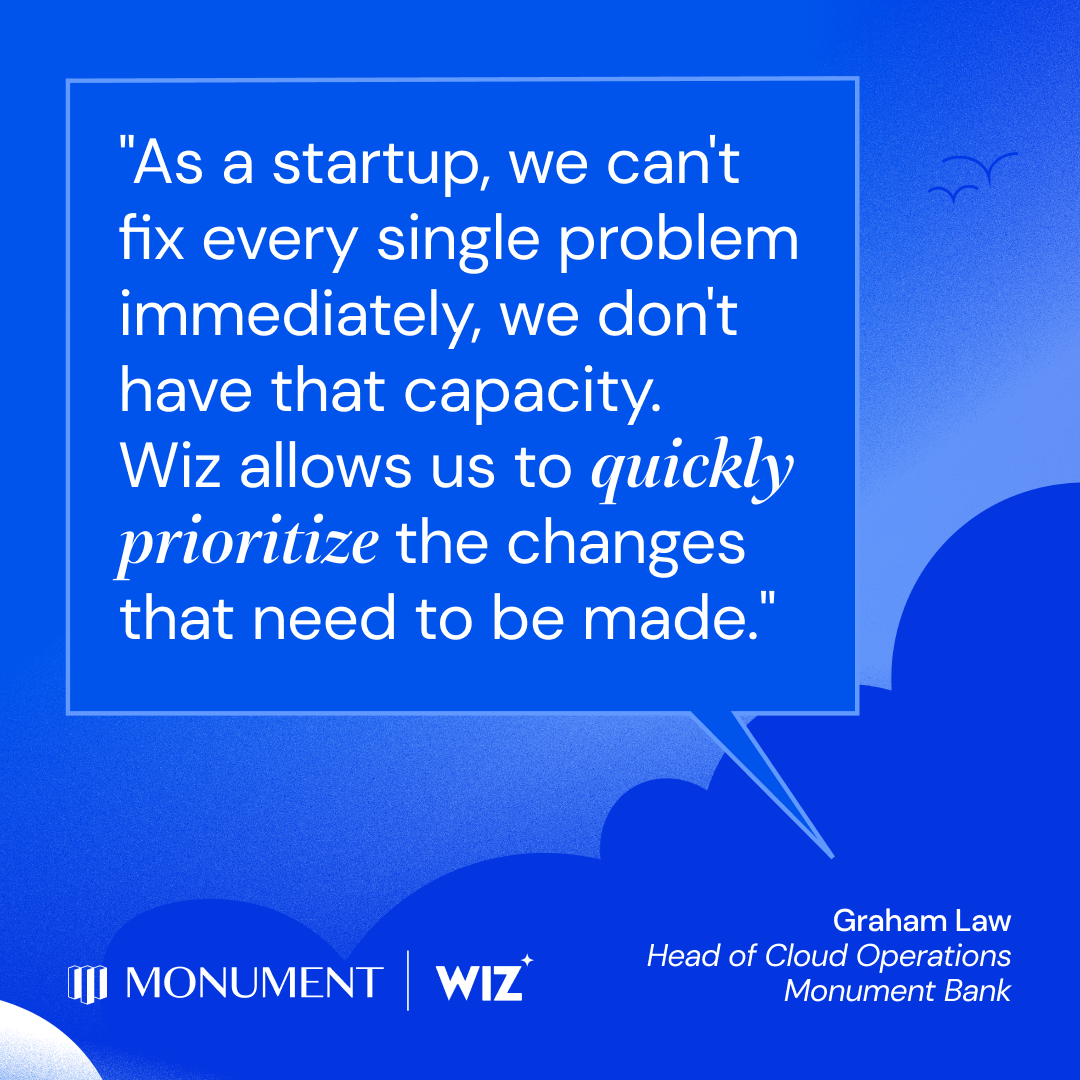 Monument Bank keeps its virtual bank secure with Wiz | Wiz