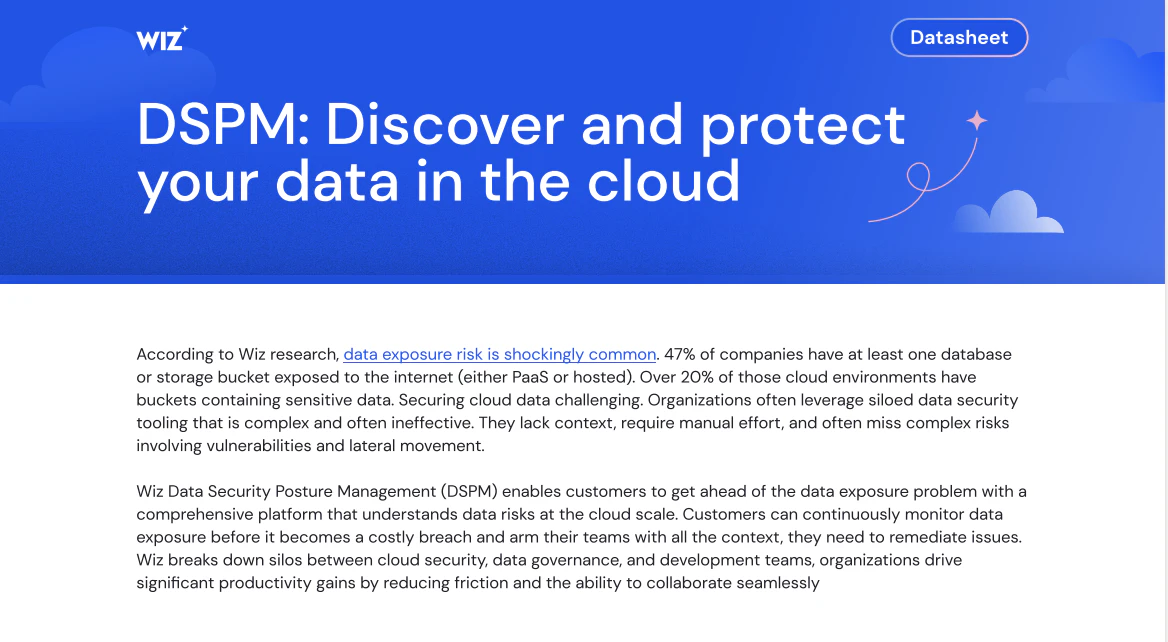 Wiz DSPM: Protect Your Most Critical Cloud Data [Get a Demo] | Wiz