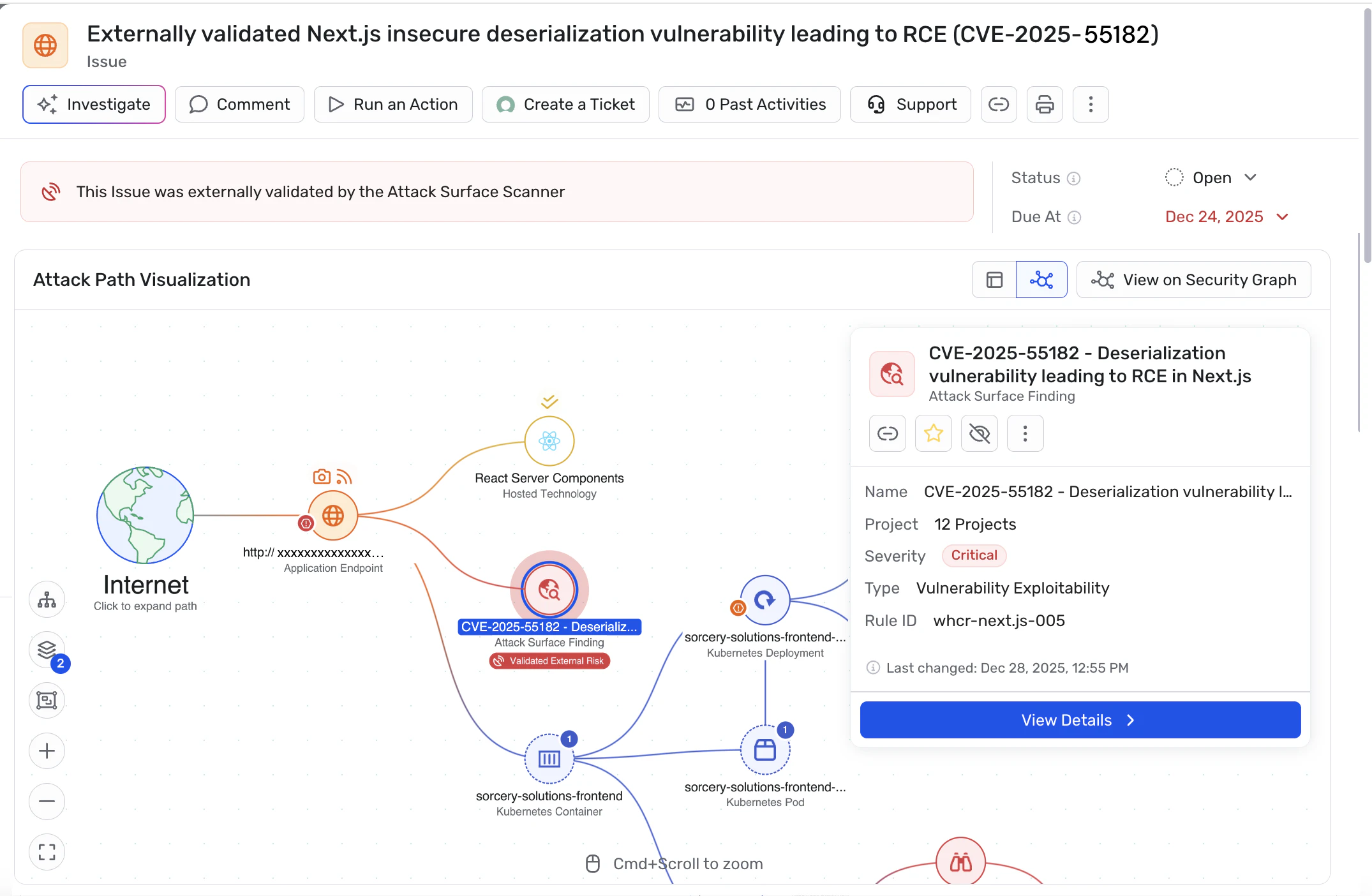 Validated External Risk Issues: SOC Alerts for Zero-Days | Wiz Blog