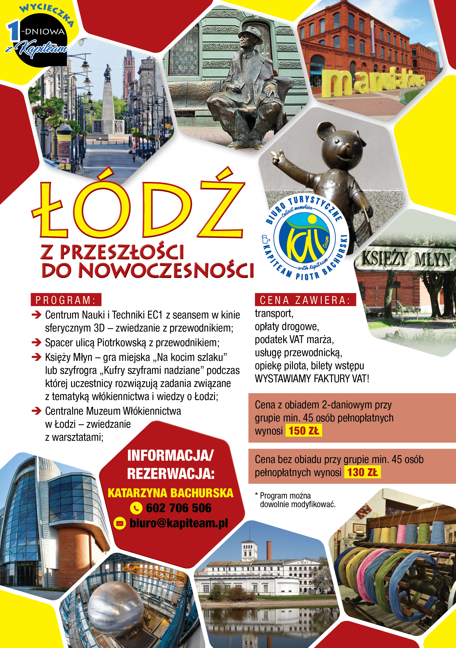 Wycieczka 1 dniowa do Łodzi | Kapiteam - Biuro Turystyczne Legionowo Wycieczka 1 dniowa do Łodzi | Kapiteam - Biuro Turystyczne Legionowo