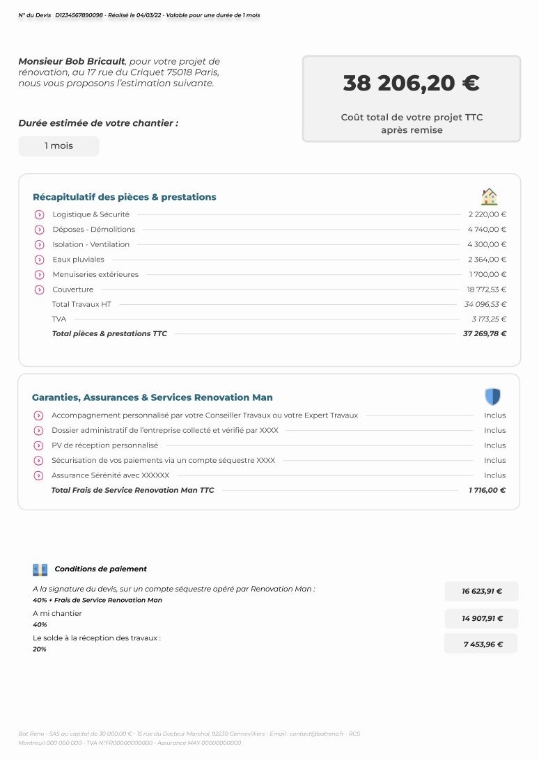 Devis Toiture Exemple Et Prix Au M2 En 2022