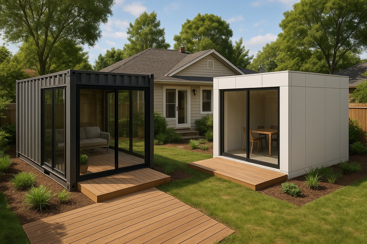 Extension maison container vs extension modulaire préfabriquée ...