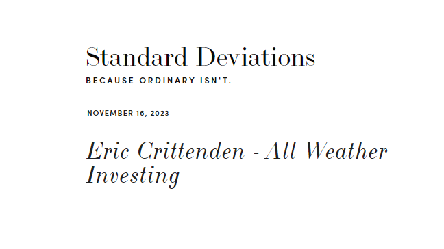 Standard Deviations Podcast – Nov 2023