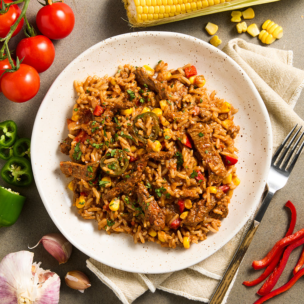Mexican Rice With Beef Strips | My Muscle Chef