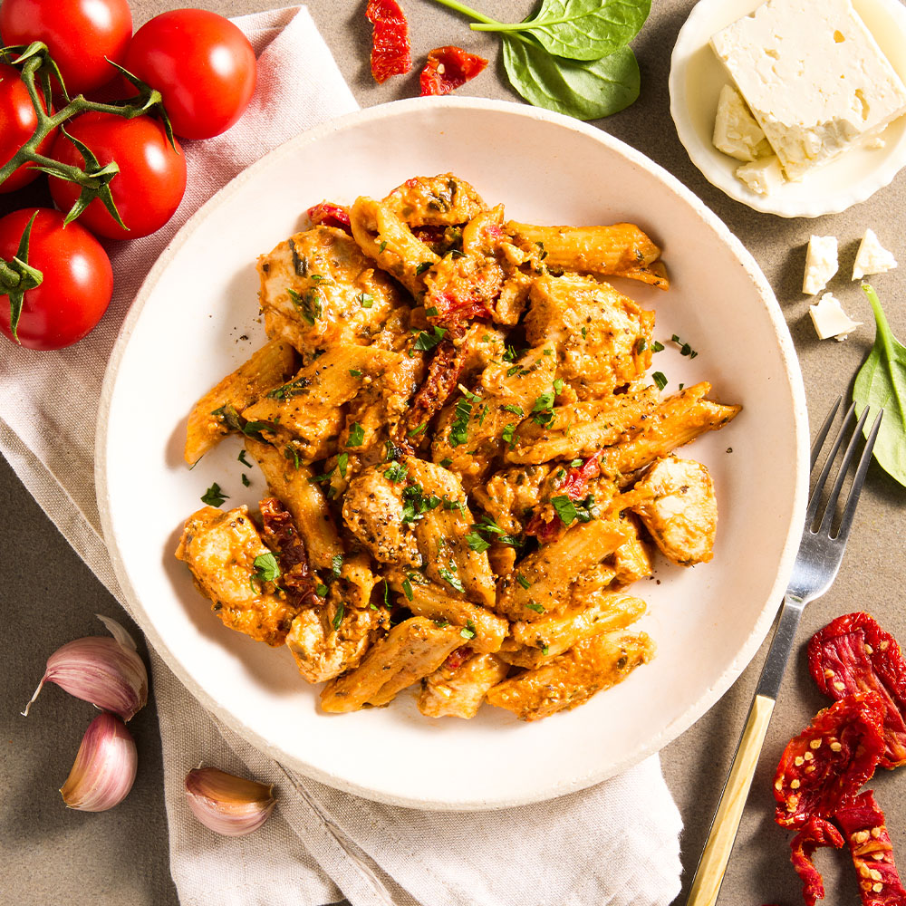 Chicken, Sundried Tomato & Fetta Pasta Bake | My Muscle Chef