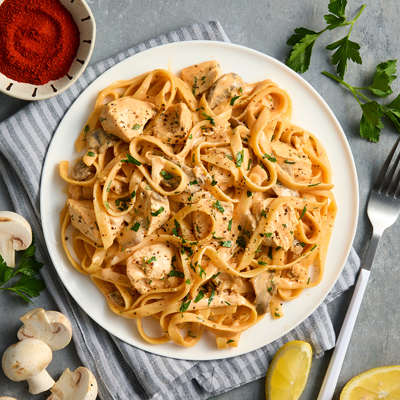 Creamy Chicken Stroganoff With Fettuccine | My Muscle Chef