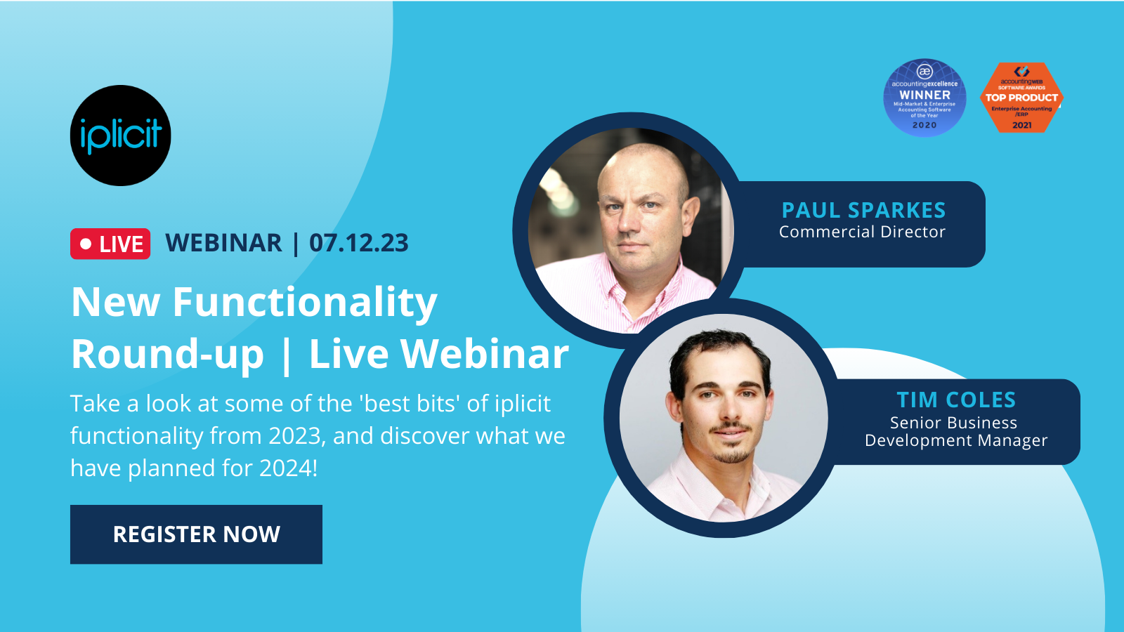 New Functionality Round-up webinar with iplicit: · Resource Center · Webinar · App Advisory Plus